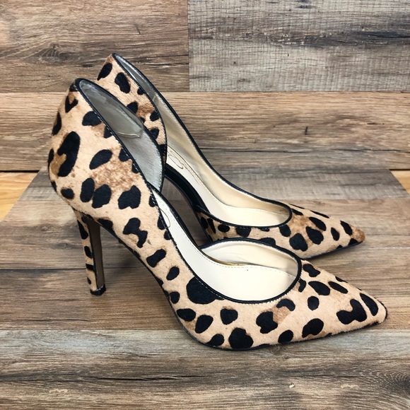Jessica Simpson | Shoes | Jessica Simpson Calf Hair Leopard Print Heels ...